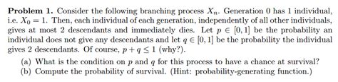 solved consider the following branching process x n