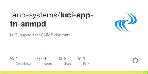 Github Tano Systems Luci App Tn Snmpd Luci Support For Snmp Daemon