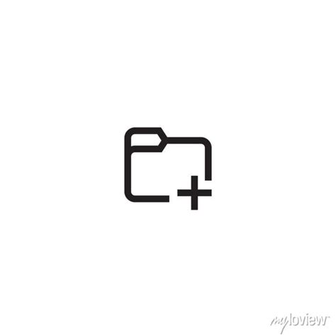 add folder icon expand folder icon modern simple flat vector wall