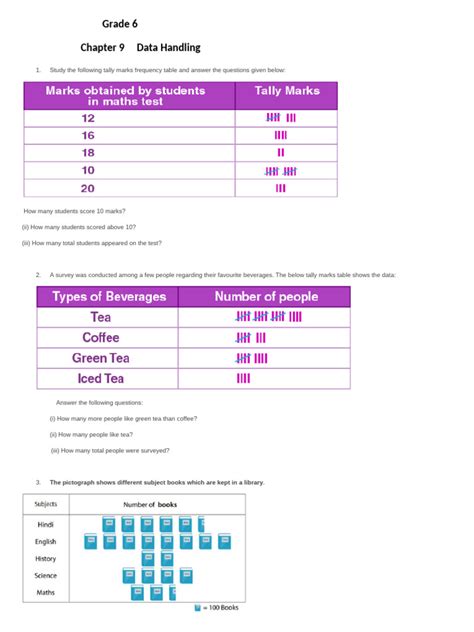 Data Handling Grade 6 Pdf