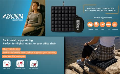 Sachora Inflatable Travel Seat Cushion For Airplane