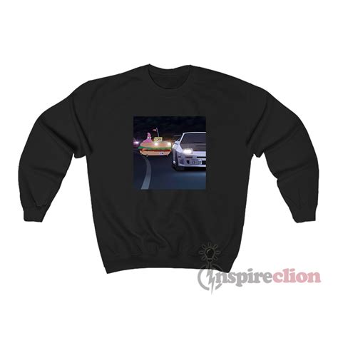 Initial D Spongebob And Patrick Bikini Bottom Drift Club Sweatshirt