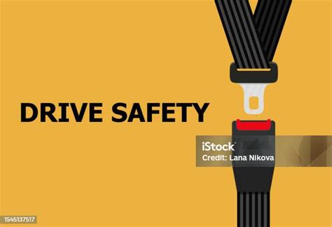 현실적인 조수석 안전 벨트를 착용한 운전자를 위한 교통 안전 포스터 안전 벨트 경고 배너를 착용하십시오 안전 운전 규칙 벡터 개념입니다 운전자 일러스트레이션을 위한 안전