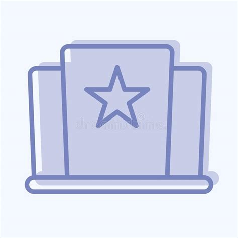 Icon Hotel Suitable For Education Symbol Two Tone Style Simple Design Editable Design