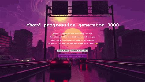 Github Juanlucasumali Chord Progression Generator 3000 A Website That Generates A Chord