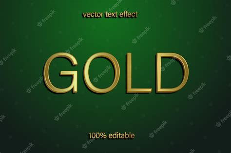 Premium Vector Golden 3d Text Style Effect