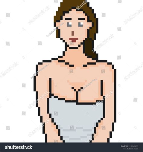 Pixel Art Sexy Woman Wearing White Stock Illustration 2147069071 Shutterstock