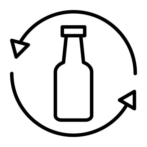 Glass Recycle Line Icon 4534995 Vector Art At Vecteezy