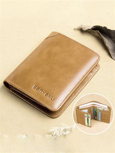 Mens Wallets Rfid Leather Trifold Wallets For Men With Id Window And