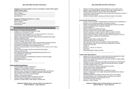 Relapse Prevention Contract