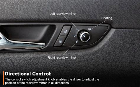 Side View Mirror Control Switch Adjust Knob Fit For Vw