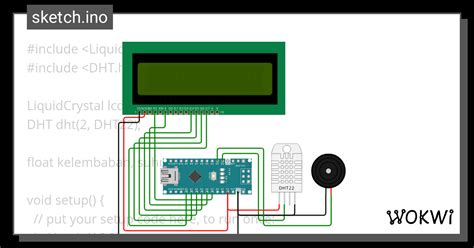 Tugas 9 Sensor Suhu Kelembaban Wokwi ESP32 STM32 Arduino Simulator