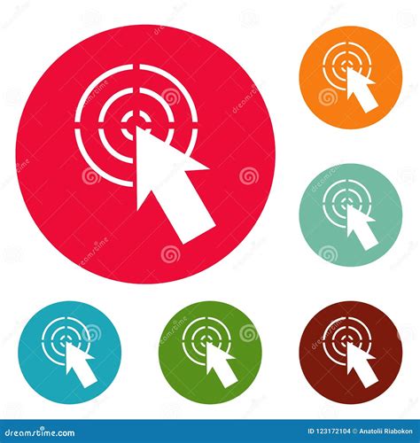Cursor Shape Icons Circle Set Stock Illustration Illustration Of Background Business 123172104