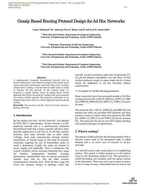 Pdf Gossip Based Routing Protocol Design For Ad Hoc Networks