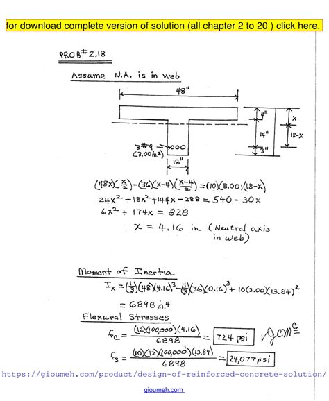 Ppt Solution Manual Of Design Of Reinforced Concrete By Mccormac 10th