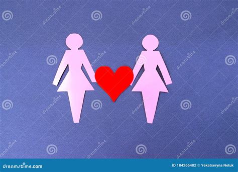 Demonstrations Same Sex Couples In Love On Blue Background Human Rights And Tolerance Concept