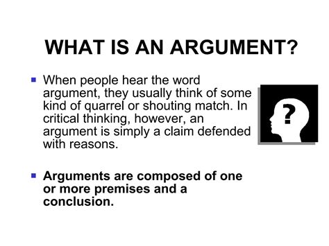 Analysis Intro To Arguments Ppt
