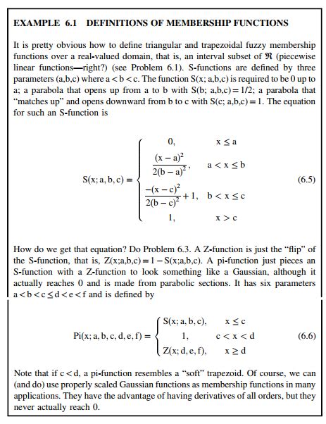 Example 61 Definitions Of Membership Functions It Is