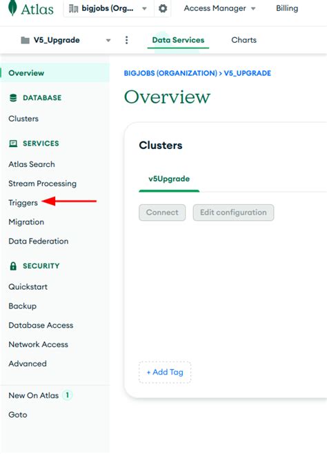 Mongodb Atlas Dashboad Does Not Show Data Api In Left Pan Mongodb Atlas Mongodb Developer
