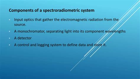 Introduction To Spectroradiometer Pdf Physics Science