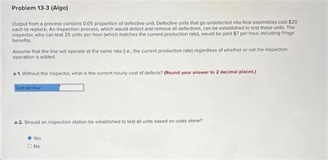 solved problem 13 3 algo output from a process contains