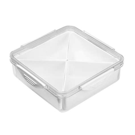 Fruit Tray With Compartments Airtight Food Storage Container Multi Compartment Veggie Tray With
