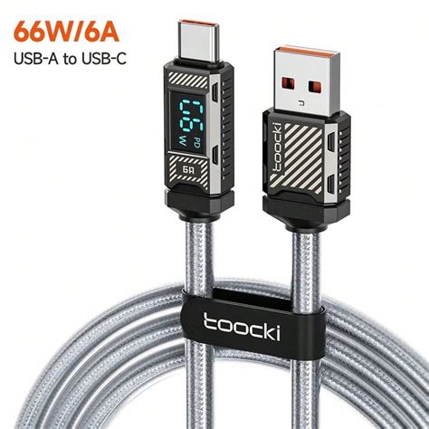 Aluminum Alloy Fast Charging Tooki PD W A C Type Cable Compatible With Iphone A LED