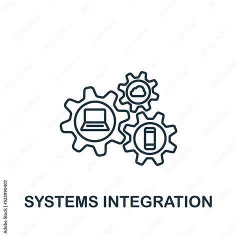 Systems Integration Icon Line Simple Industry 40 Icon For Templates