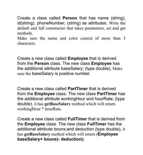 Solved Create A Class Called Person That Has Name String