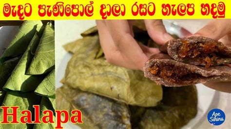 පැණි පොල් මැදට දාලා හදන රසම රස හැලප Sri Lankan Traditional Finger Millet Halapa Youtube
