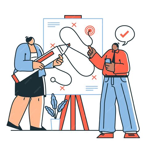 전략적 계획 개념 설명 무료 벡터