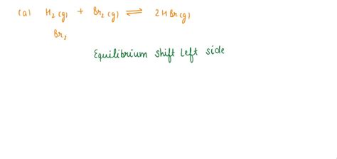Solved A Consider The Reaction H2g Br2g ⇌ 2 Hbrg Which Is