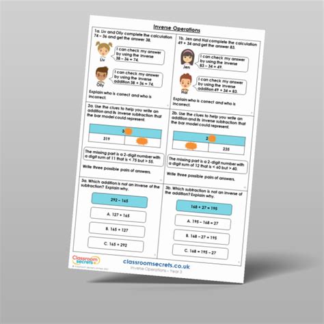 Year 3 Inverse Operations Reasoning And Problem Solving Resource Classroom Secrets