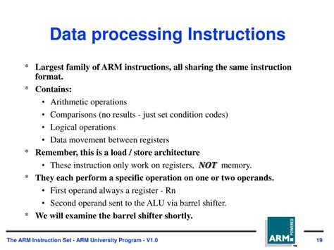 ppt the arm instruction set powerpoint presentation free download