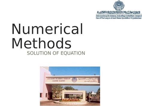 Ppt Numerical Methods Solution Of Equation Root Finding Methods 1