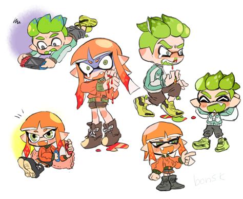ぼんじりのすけ on Twitter Splatoon comics Splatoon Chibi characters
