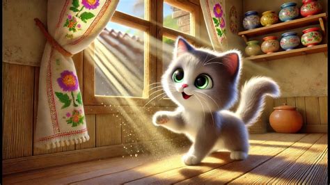 Весела дитяча пісенька Ходи гратись котику Youtube