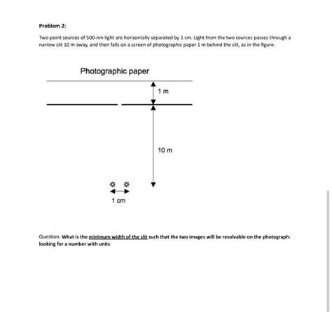 solved problem 2 two point sources of 500 nm light are