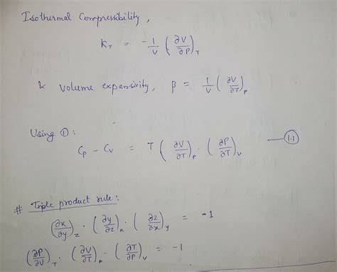 Solved For The Derived Relation Between Cp And Cv Ap RT Cp Cv Course Hero