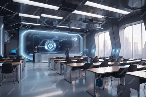 Premium Ai Image Blockchain Credentials Securing Academic Achievements In Futuristic Classrooms