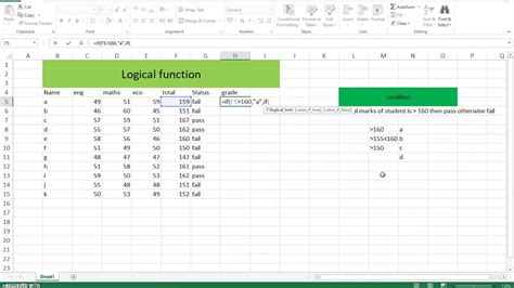 Logical Function In Excelhow To Use If Condition In Excel In Different Way Youtube