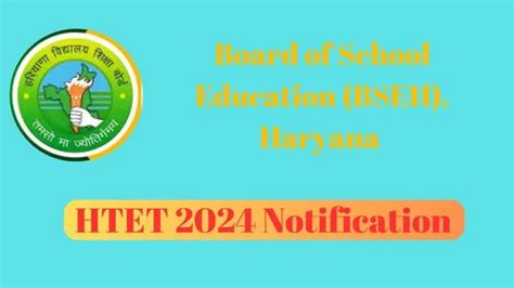 Bseh Org In HTET Notification Apply Online