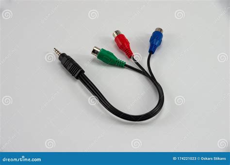 Computer And Music Cable For Input And Output Stock Image Image Of Input Still 174221023