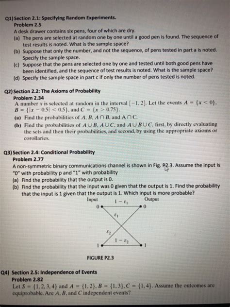solved q1 section 2 1 specifying random experiments