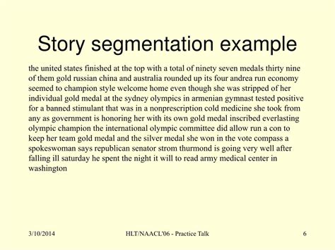 Ppt Story Segmentation In English Mandarin And Arabic Broadcast News Powerpoint Presentation