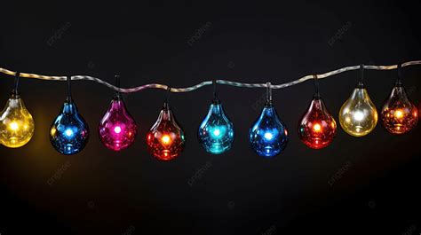 흰색과 검정색 배경에 격리된 화려한 크리스마스 전구 화환 조명 전구 크리스마스 전구 배경 일러스트 및 사진 무료 다운로드 Pngtree