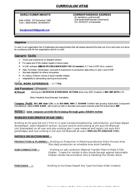 Saroj Resume Pdf Business Computing And Information Technology