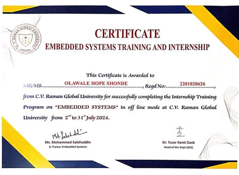 Im Glad To Share That I Have Successfully Completed My Embedded