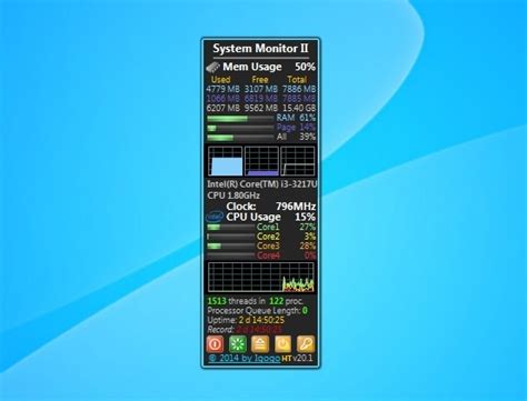 System Monitor Gadget Barespecification