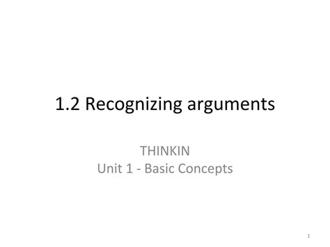 SOLUTION Lecture Recognizing Arguments Studypool